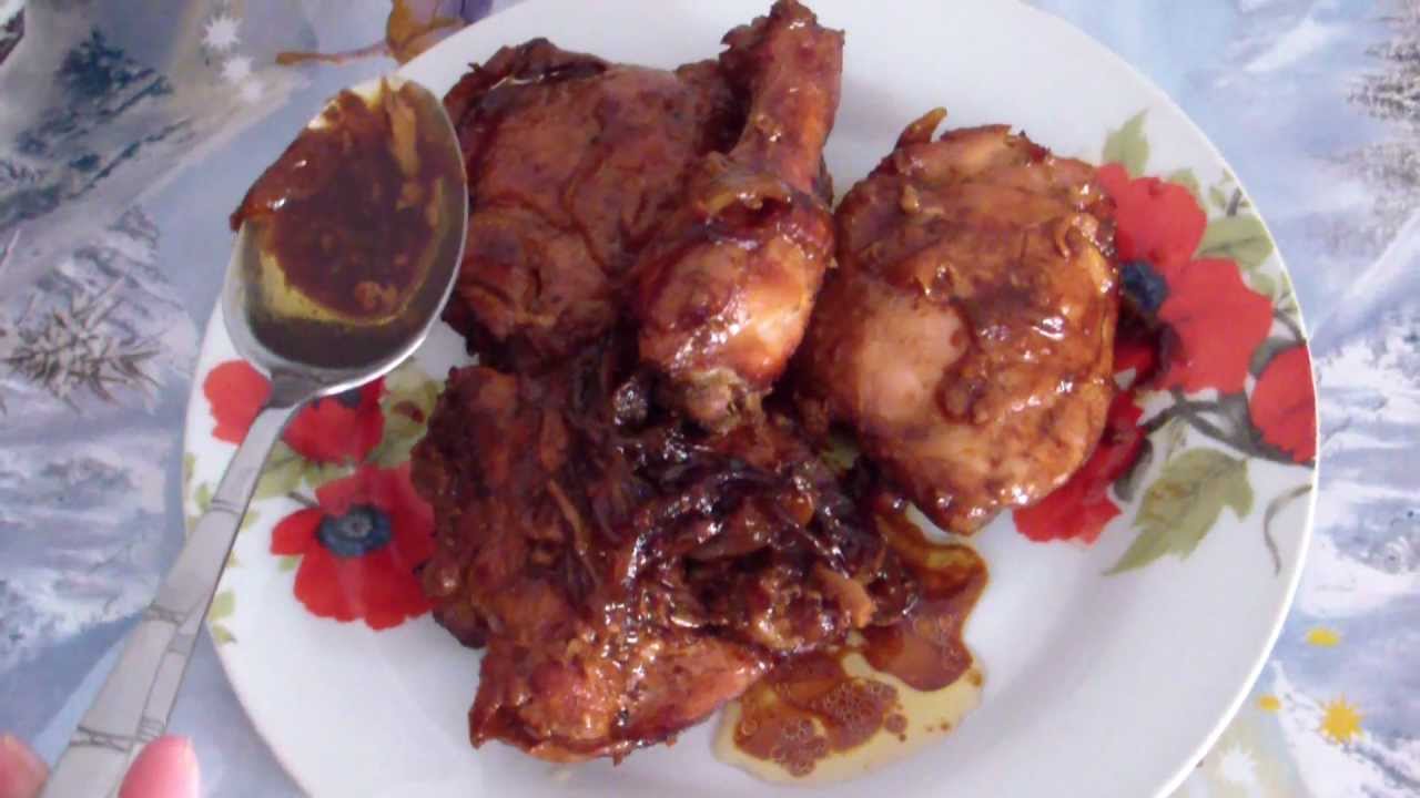 Pui picant cu miere la cuptor - YouTube