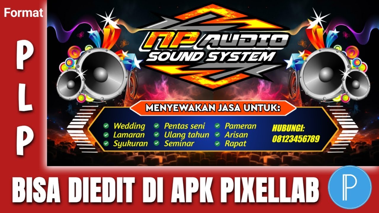 Desain Banner, Spanduk Sound System, mo speaker Audio (Bisa diedit di ...