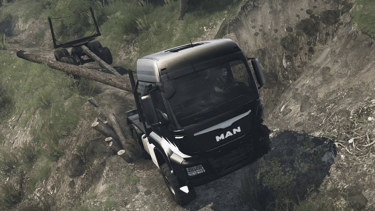 MAN OFF-ROAD transporta TRONCOS en la MONTAÑA! - YouTube