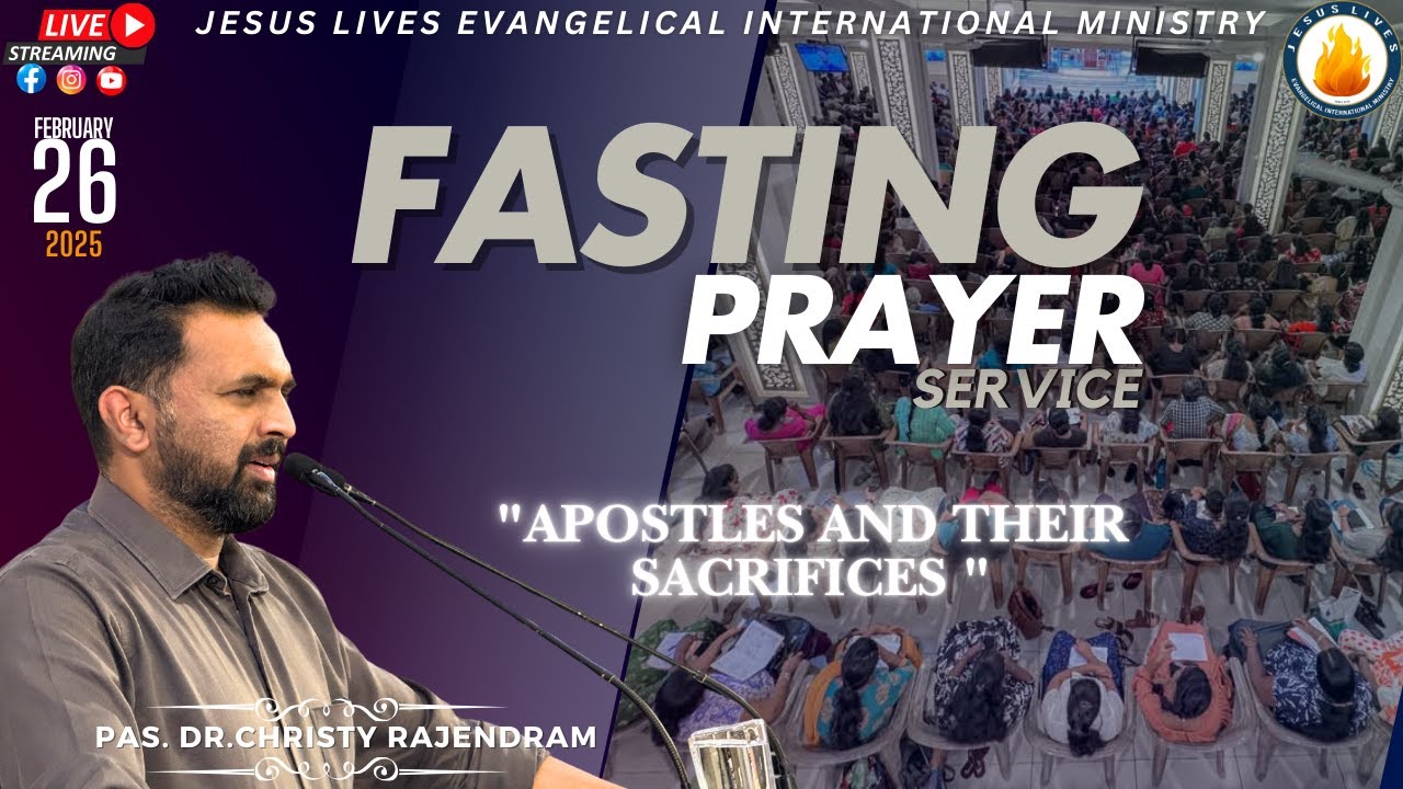 "APOSTLES AND THEIR SACRIFICES "FASTING PRAYER 26th FEBRUARY 2025 - YouTube