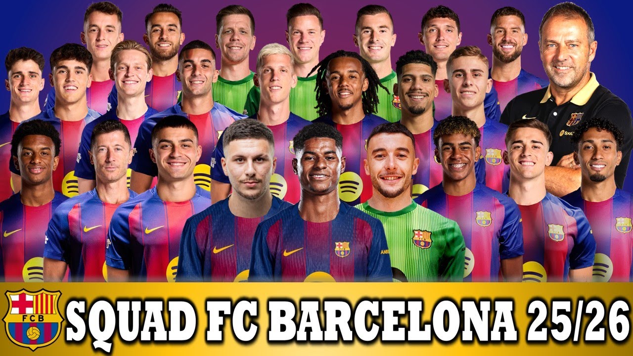 FC BARCELONA FULL SQUAD FOR 2025/26 SEASON UNDER HANSI FLICK | LA LIGA ...