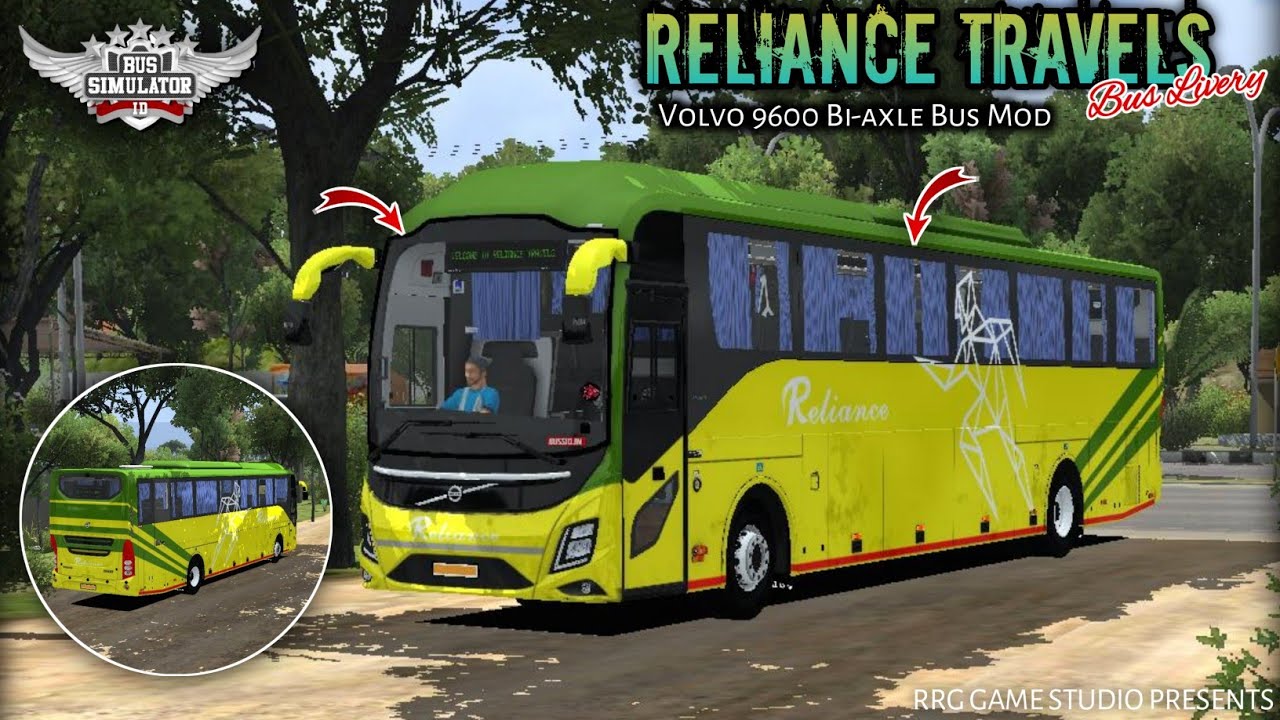 🤩🔥RELIANCE Travels Bus Livery for Volvo 9600 Bi-axle Semisleeper Bus ...
