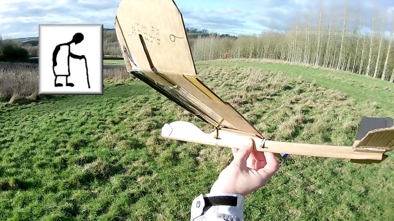 Flying my replication of the Cardboard Stunt Glider Build It Yourself ...