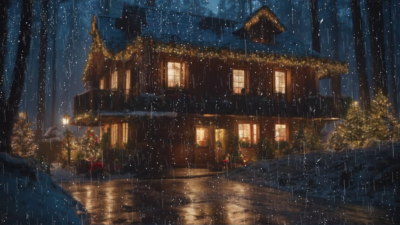 Rain Sounds for Sleeping - Heavy rain on a very cold and quiet ...