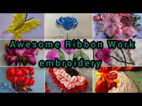 Ribbon work flower | Ribbon work embroidery Inspired By Nature/Ribbon ...