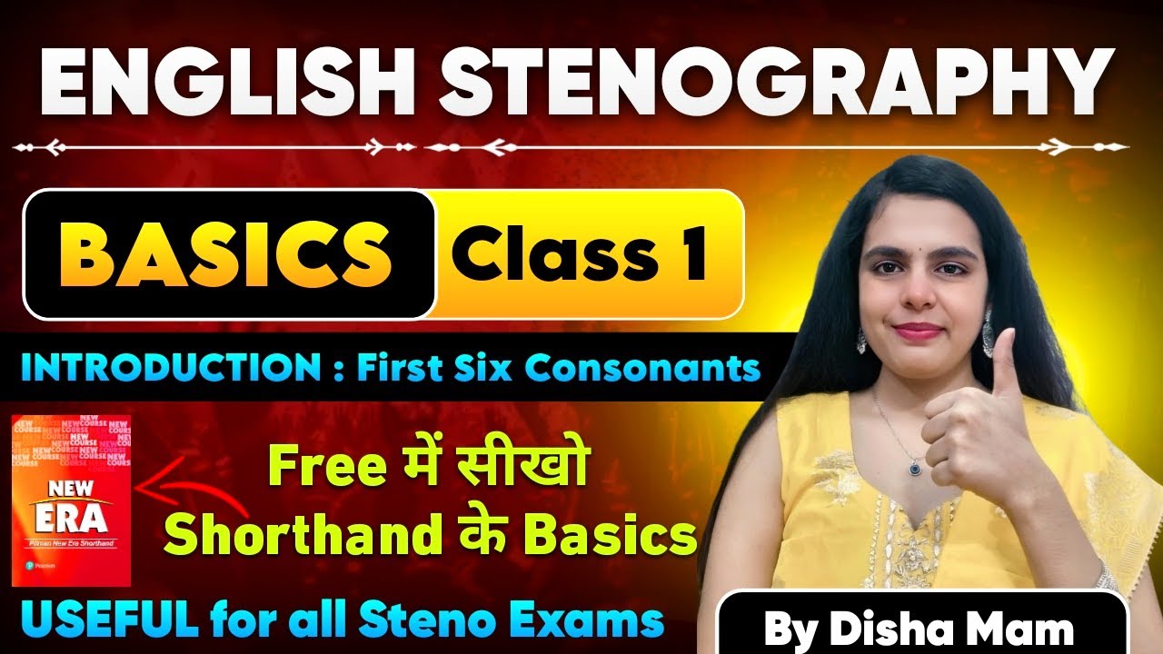 Basic English Steno Pitman Shorthand Chapter-1 (The Consonants) 25 दिन में सीखें SHORTHAND |DAY ...