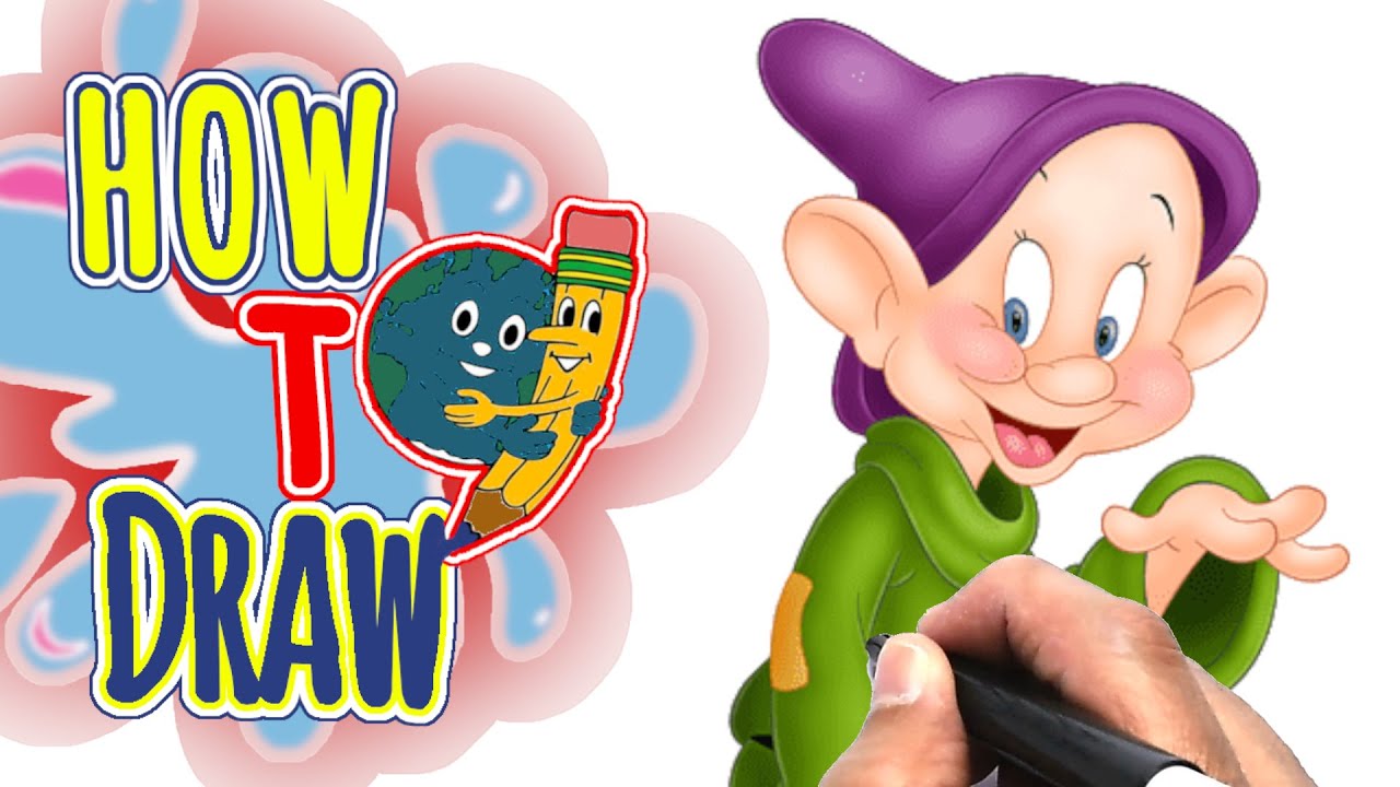 Drawing DOPEY EASY | SNOW WHITE | Easy Things to Draw | Coloring Page ...