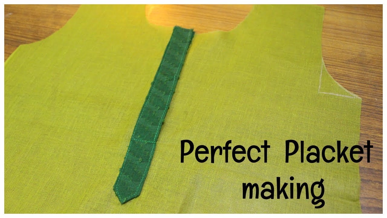 How To Make Perfect Placket | Easy Method - YouTube