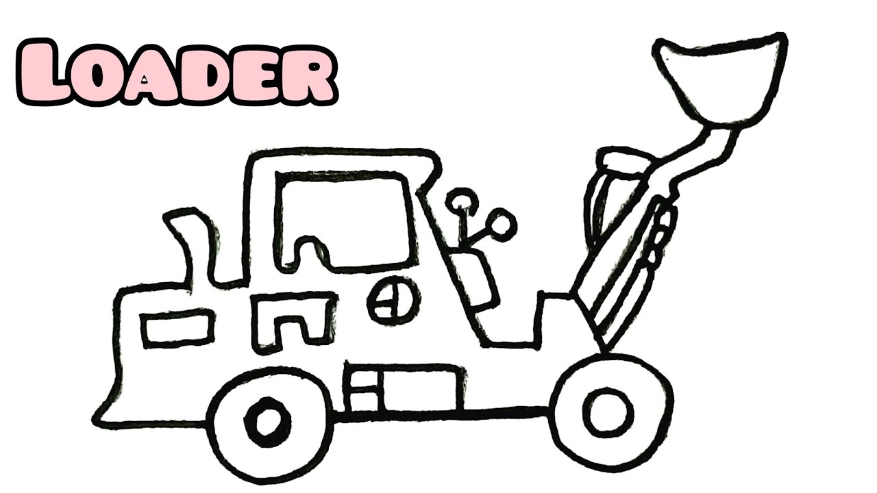 How to Draw Loader For Kids | Step by step 🐕🍔 - YouTube