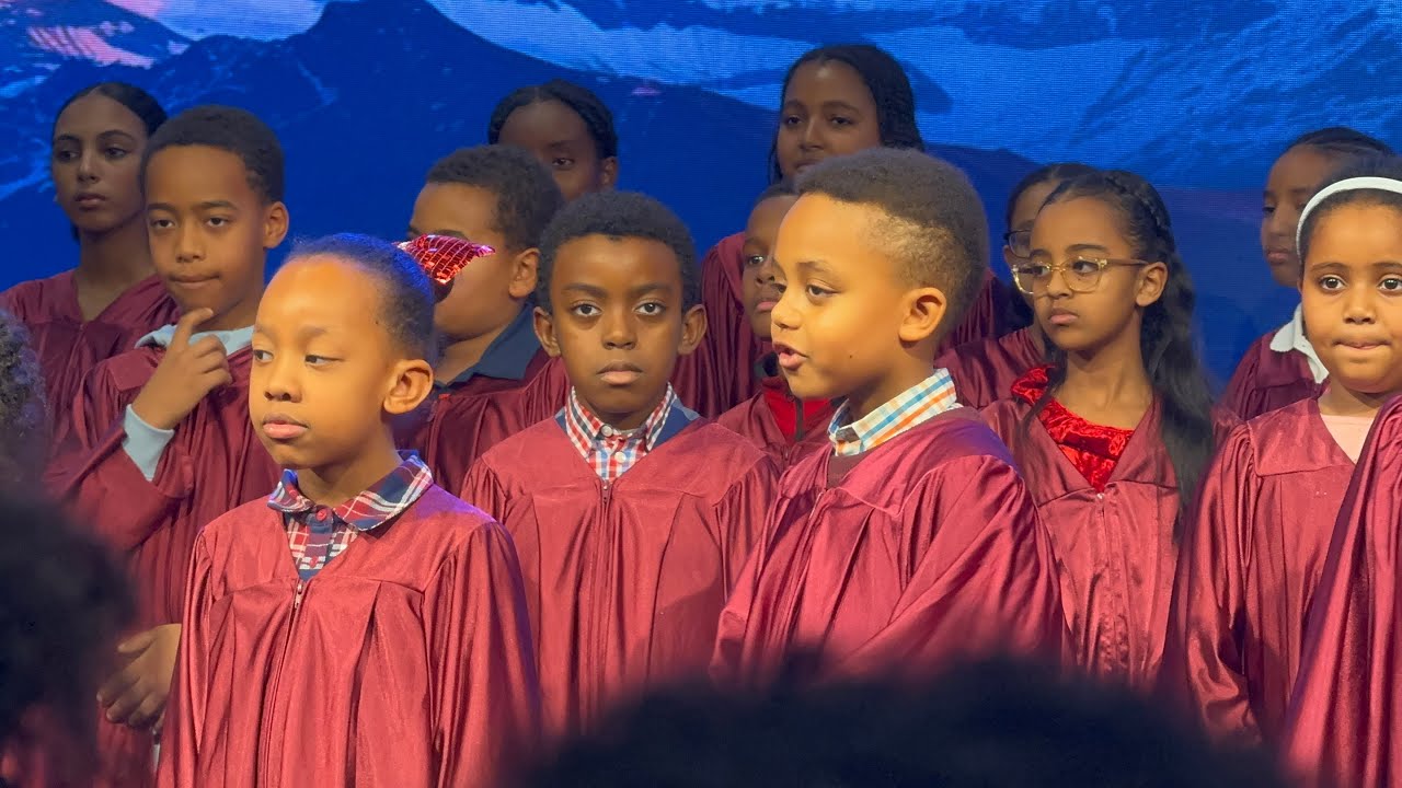Christmas songs by Addis Lidet International church children. Julia and ...
