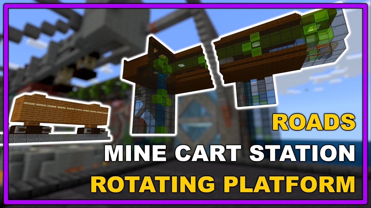 Building Roads, Mine cart Station and Rotation Platform in Minecraft ...