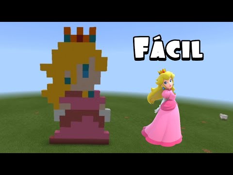 COMO CONSTRUIR A PRINCESA PEACH (Pixel art) - Minecraft - YouTube