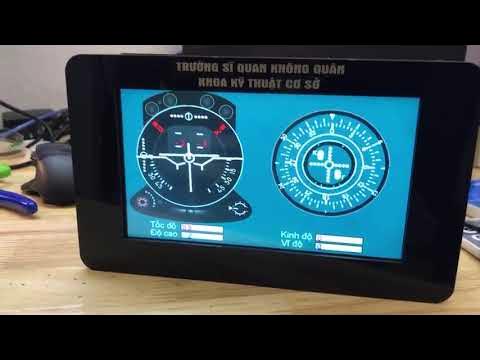 MPU 6050 + DWIN_7Inch Artificial Horizon and Compass - YouTube