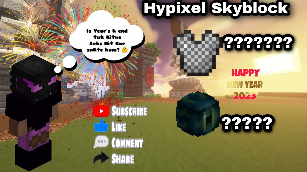 New Year Celebration In Hypixel 😍😱|| I Sacrificed Lot's Of Ender Pieces And This Is What I Got🤔 ...