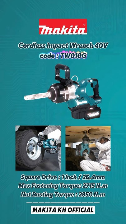 Makita TW010G - Makita Impact Wrench 40V | 2715 N.m - YouTube