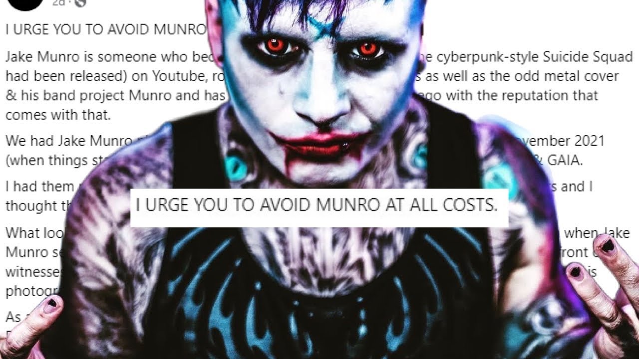 The Jake Munro Allegations and A Warning To Fans - YouTube