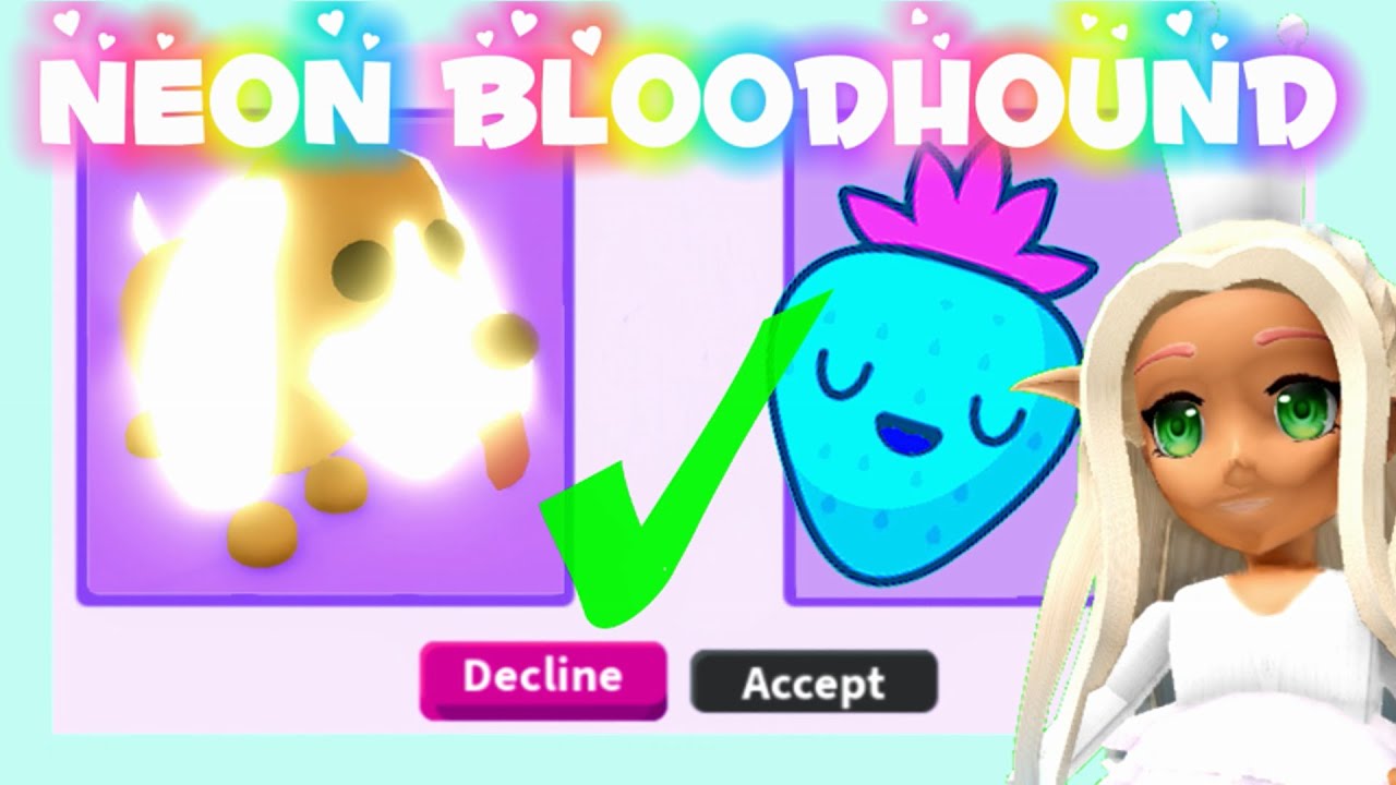 Making & Trading NEON Bloodhound in Adopt Me! - YouTube