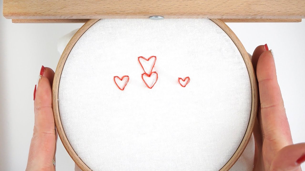 How to Embroider a Heart - YouTube