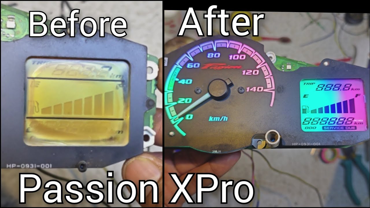 Hero Passion xPro Meter Repair and Modify like Rainbow 🌈 colours - YouTube