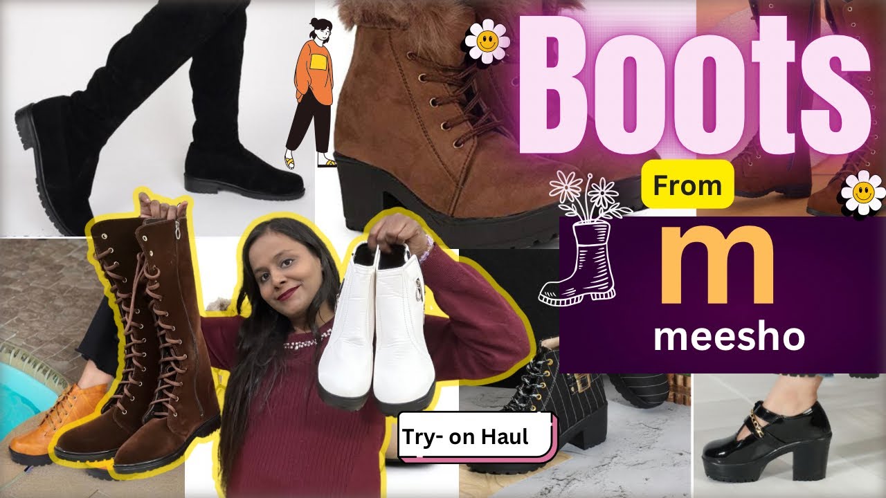 *BOOTS* Haul from MEESHO💕 Trendy Boots Haul | Winter Collection ...