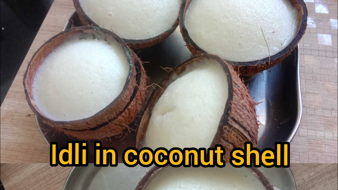 Idli in coconut shell/made idli using Coconut shell/இட்லி இப்படி செய்து ...