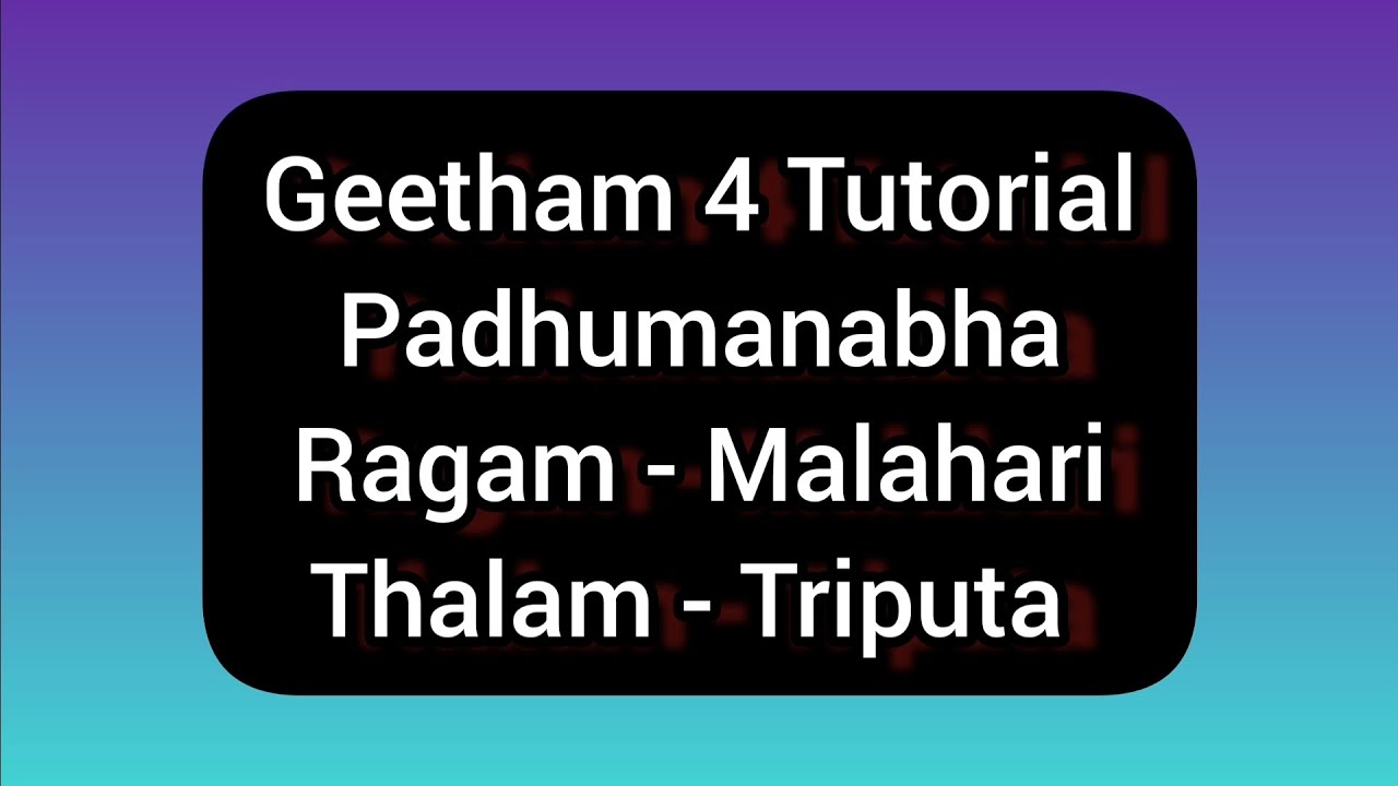 Geetham 4 | Padhumanabha | Veena Tutorial | #learnveena #veenatutorial ...