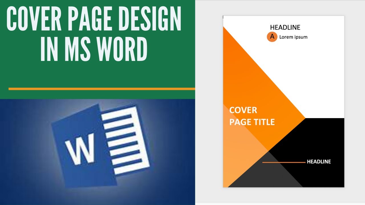 How to design cover page in Microsoft word | Design - 1 | Bangla ...