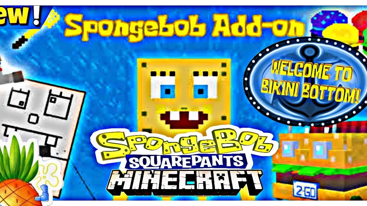 Addon Spongebob Minecraft PE #Addon - YouTube