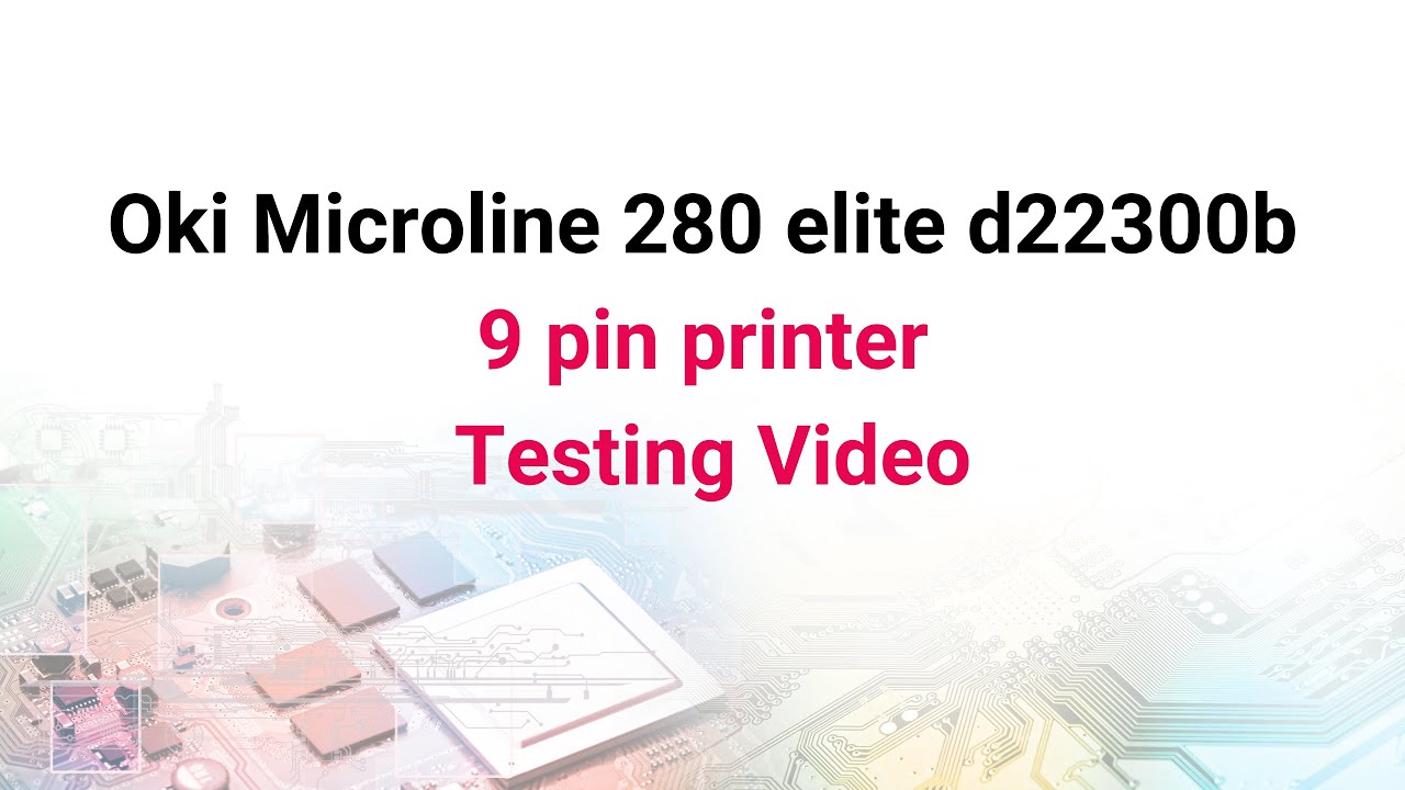 Oki Microline 280 elite d22300b 9 pin printer - YouTube