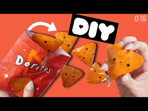 DIY paper squishy FILLED with mini paper squishy doritos!