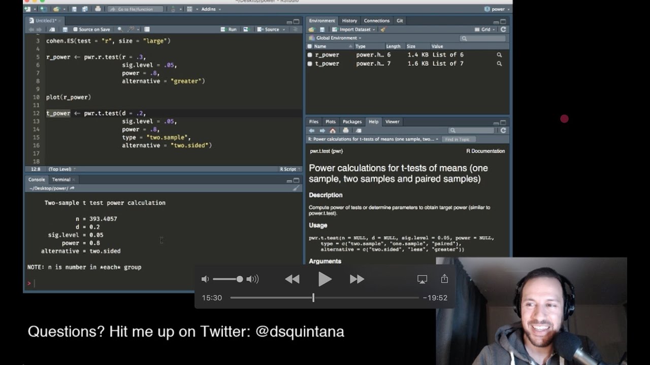 A non-technical guide to performing power analysis in R - YouTube