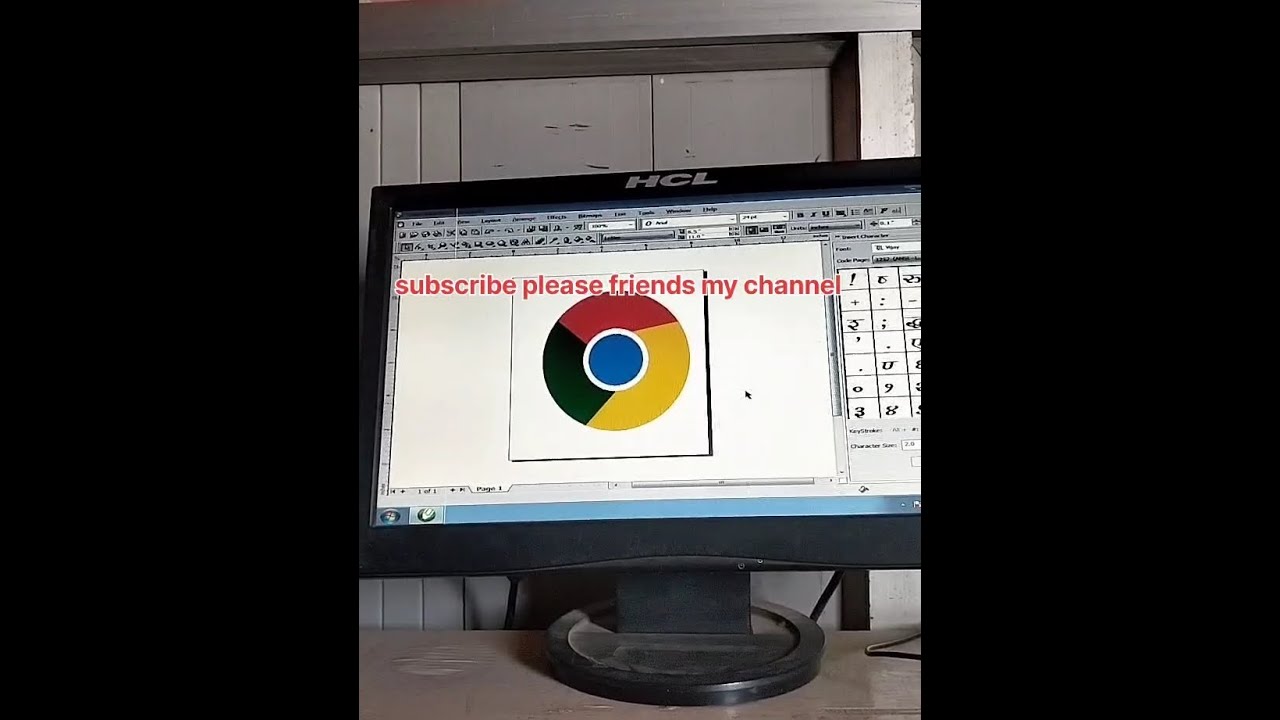 How to make chrome browser in Corel draw computer #computereducation# ...