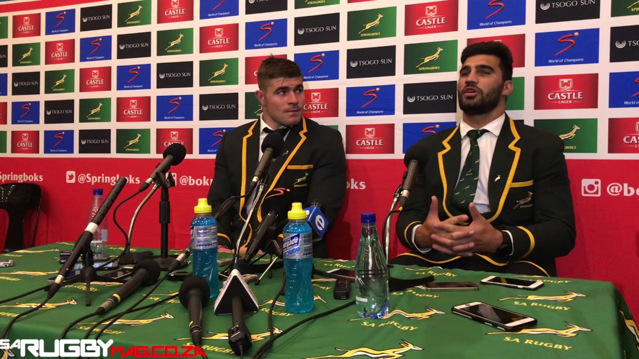 Springbok press conference – Marx and De Allende (06/10/18) - YouTube