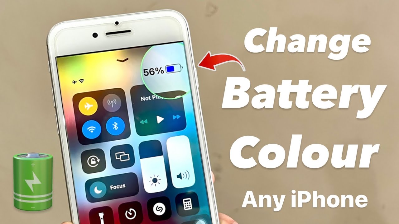 How to Change Battery Colour on any iPhone - YouTube