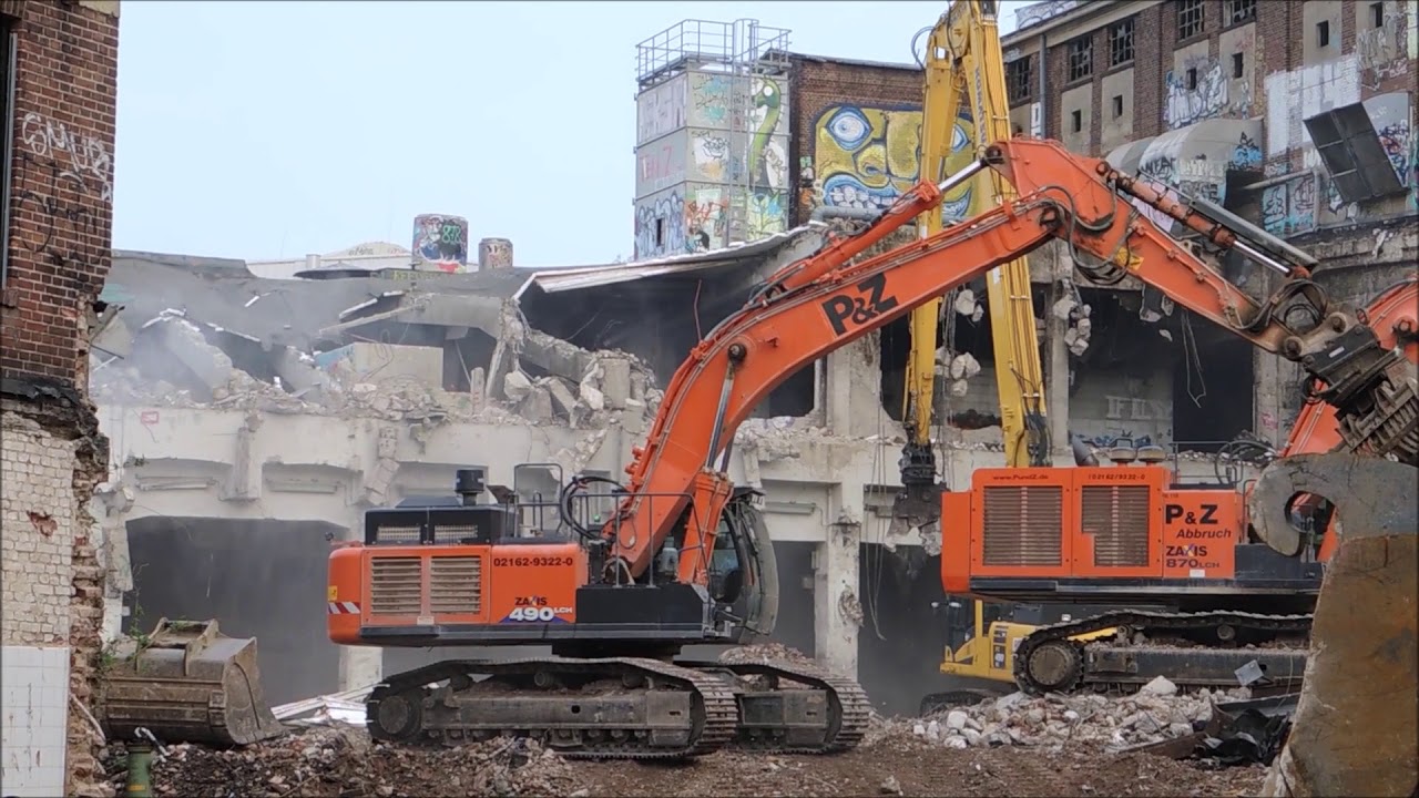 Bagger Hitachi 870 490 Komatsu 490 longfront - YouTube