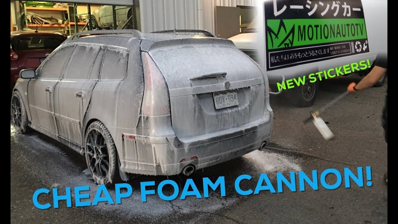 CHEAP FOAM CANNON! - NEW STICKER / KEYTAGS!!!!! - YouTube