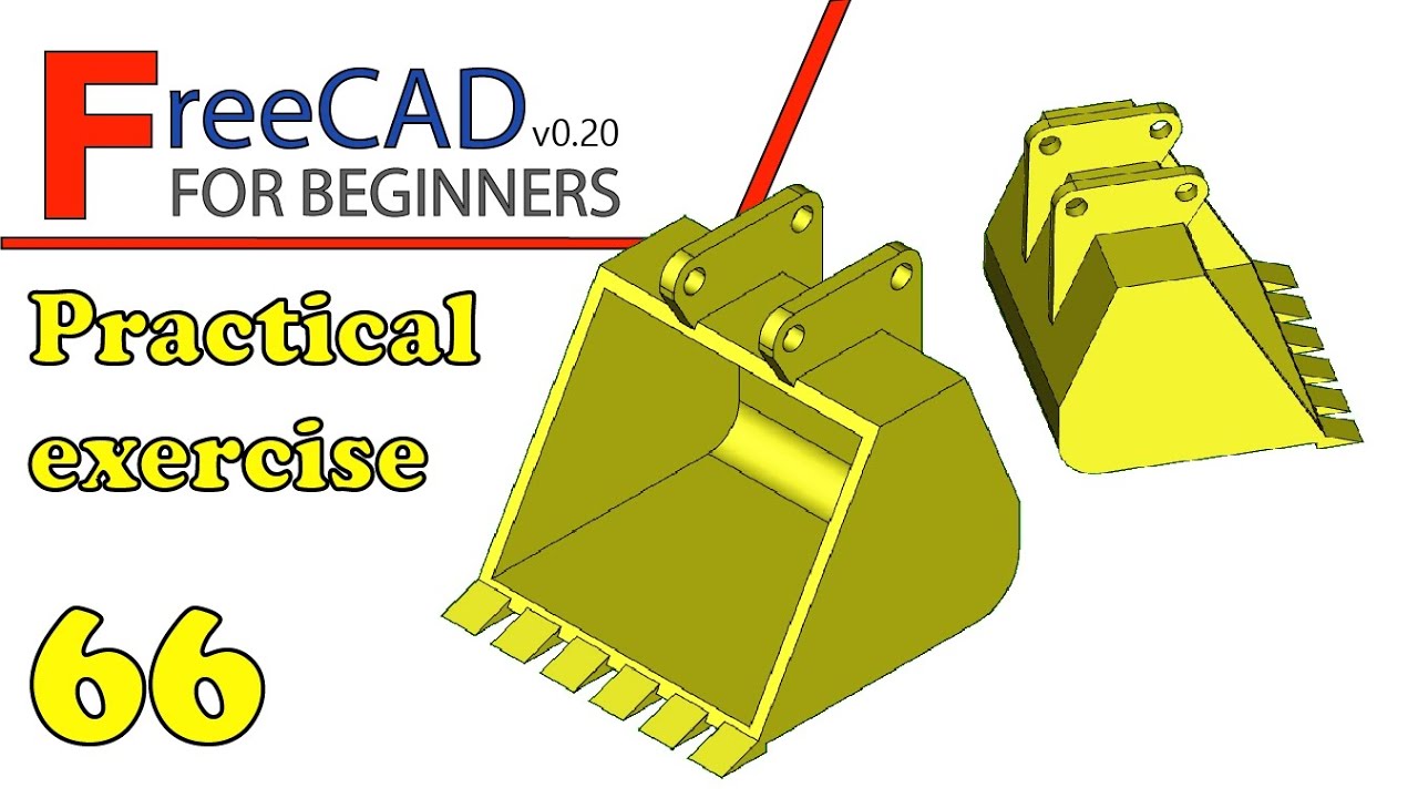FreeCAD Beginners tutorial: practical exercise 66 - studycadcam model - YouTube