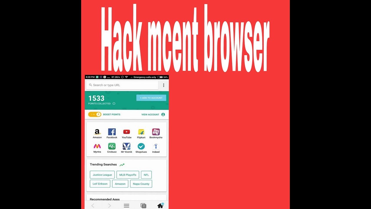 Mcent browser hack trick - YouTube