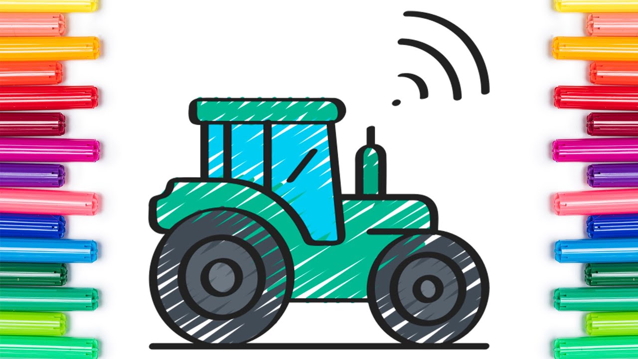 Drawing a Tractor — How to Draw a Tractor - YouTube