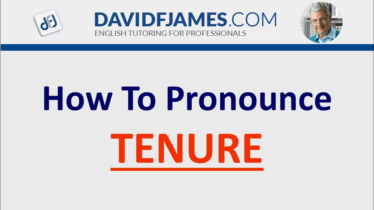 How to Pronounce TENURE (2 Syllables) - YouTube