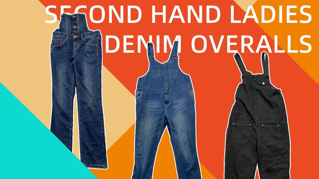 Used ladies denim overalls direct factory - YouTube
