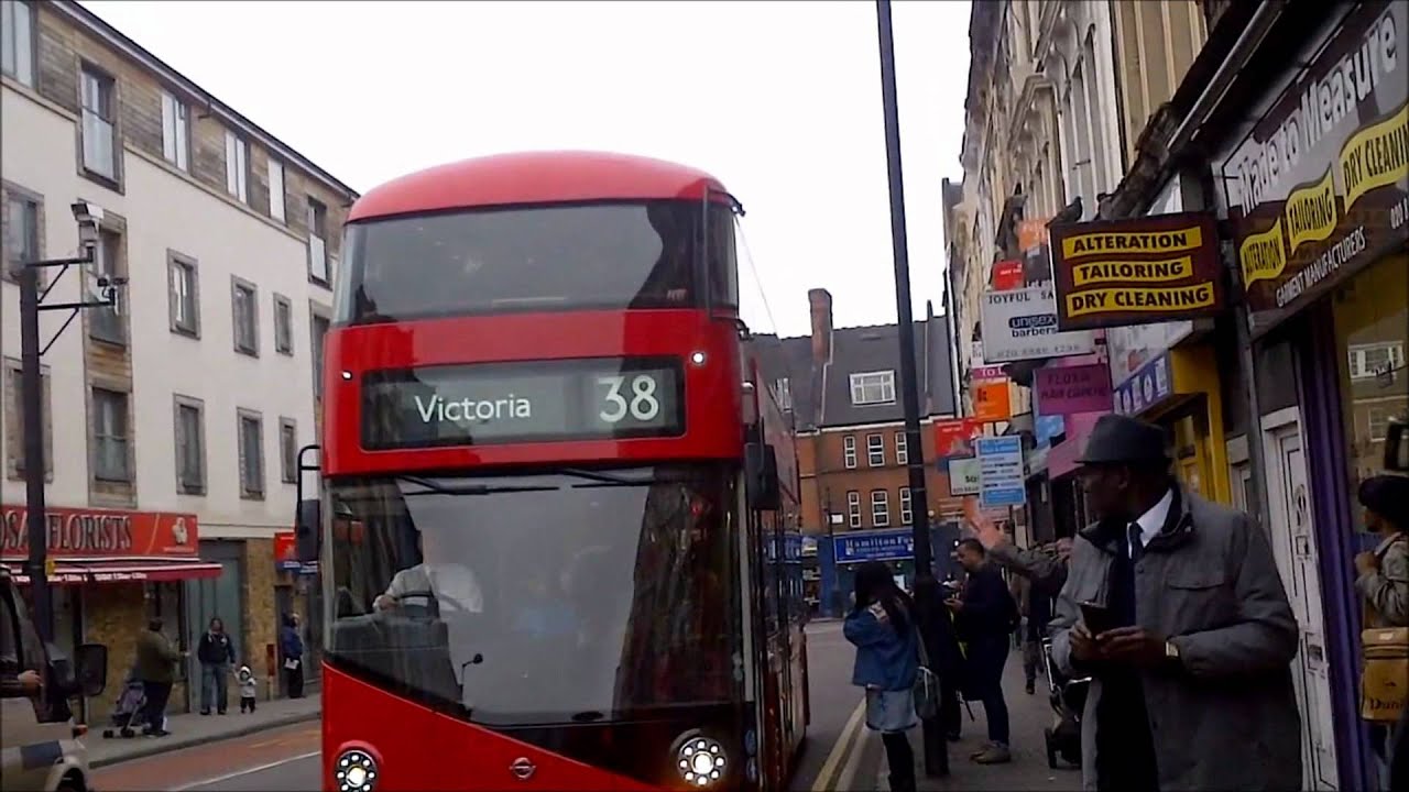 New Bus for London (NB4L) (LT2) First Public Journey on route 38 27/02 ...