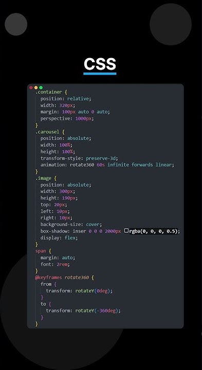 Amazing 3D Carousel Effect Using Only HTML & CSS - Image Slider || #html #css #javascript # ...