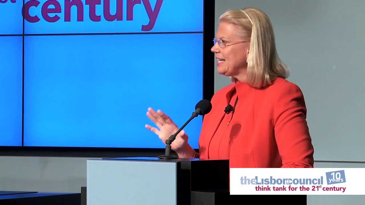IBM CEO Ginni Rometty Speaks at the Lisbon Council in Brussels - YouTube