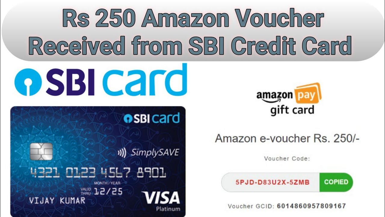 Free Rs 250 Amazon Voucher Received from SBI Credit Card @dalipofficial ...