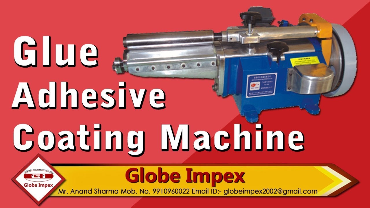 Glue Adhesive Coating Machine - YouTube