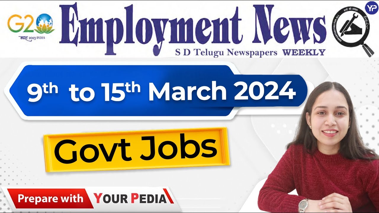 Employment Newspaper | 9th to 15th March 2024 | Full Employment ...