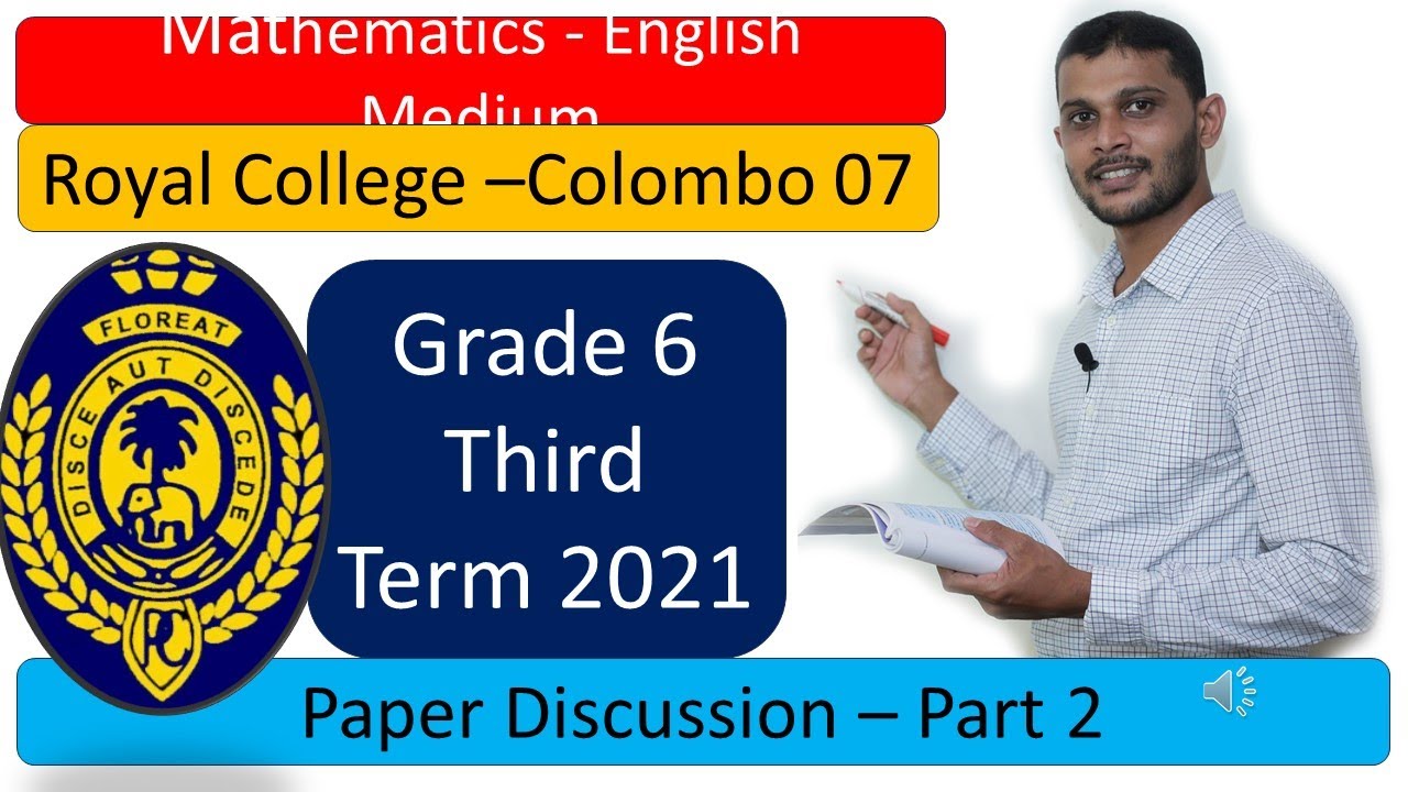 English Medium Mathematics - Grade 6 - 2021 third term past paper ...