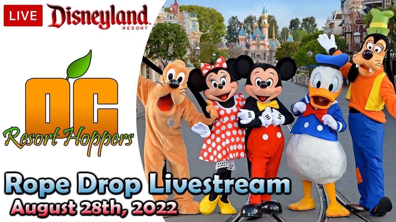 🔴 LIVE: Rope Drop Livestream from Disneyland! - 8/28/22 - YouTube