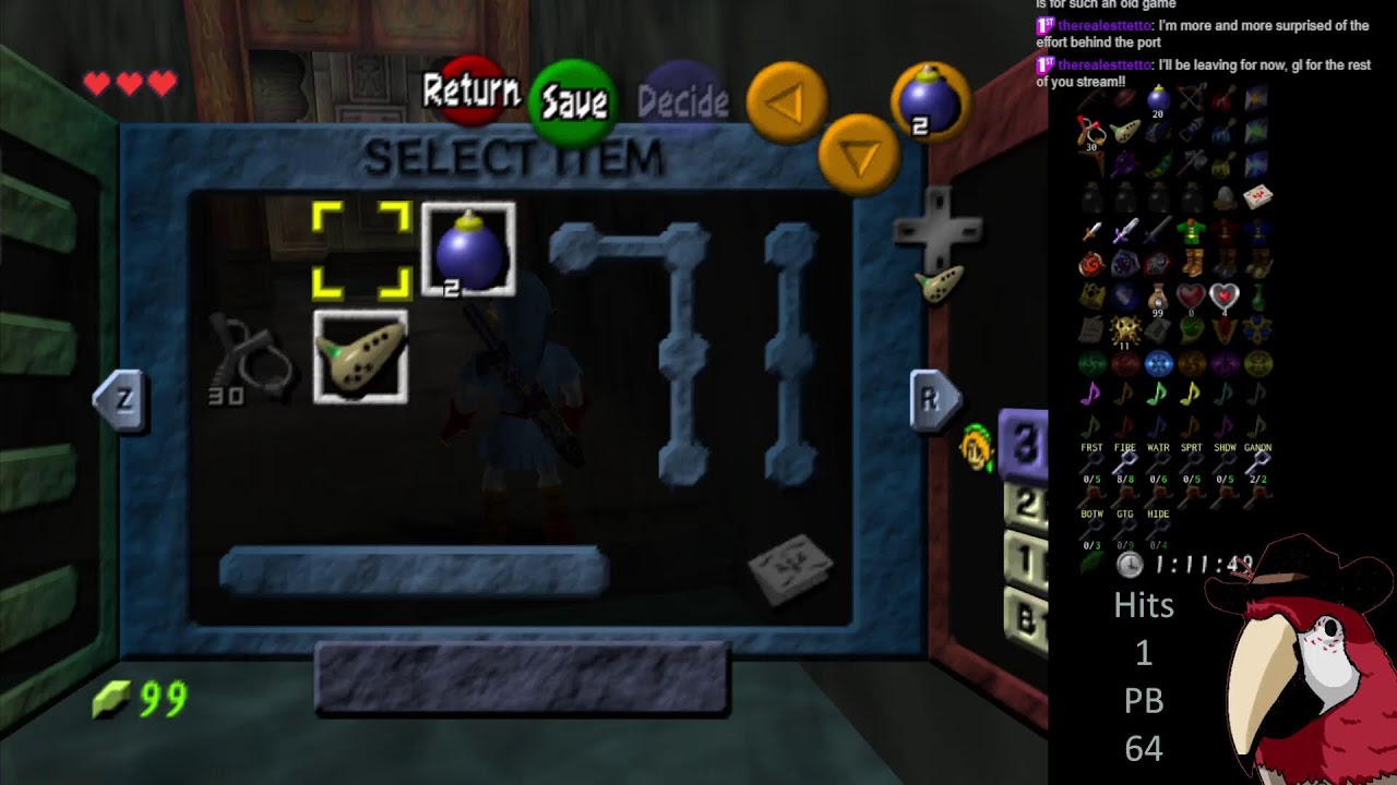 OOT ENEMY/ITEM RANDOMIZER | NO HIT RUN ATTEMPT #5 | PB:64 - YouTube